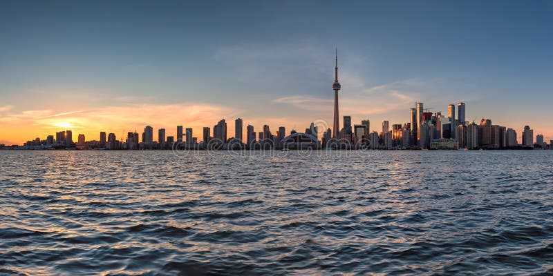 Panoramic View of Toronto City Skyline Stock Image - Image of modern ...