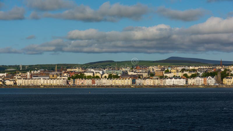 Panoramic View of the Town of Douglas, Isle of Man Stock Photo - Image ...