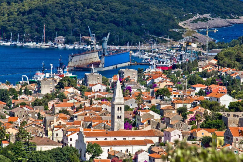 Panoramic View - Town of Mali Losinj Stock Photo - Image of cityscape ...
