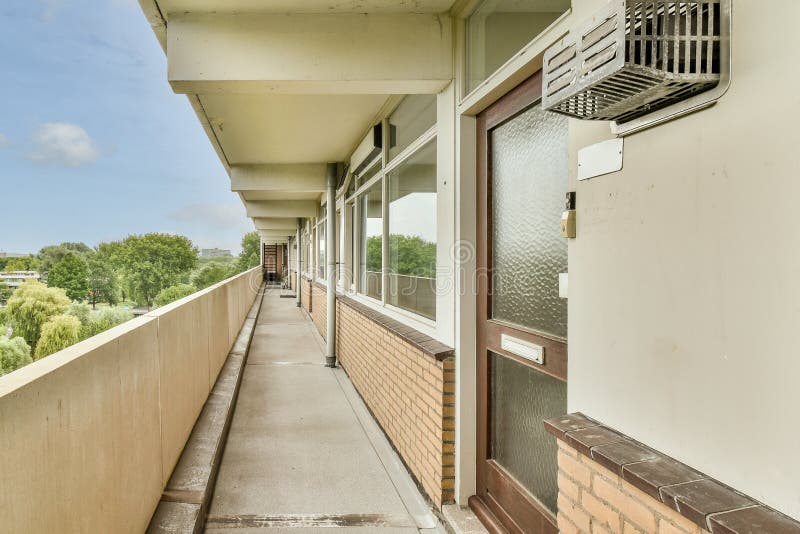Panoramic View of Trees from Balcony Stock Photo - Image of town ...