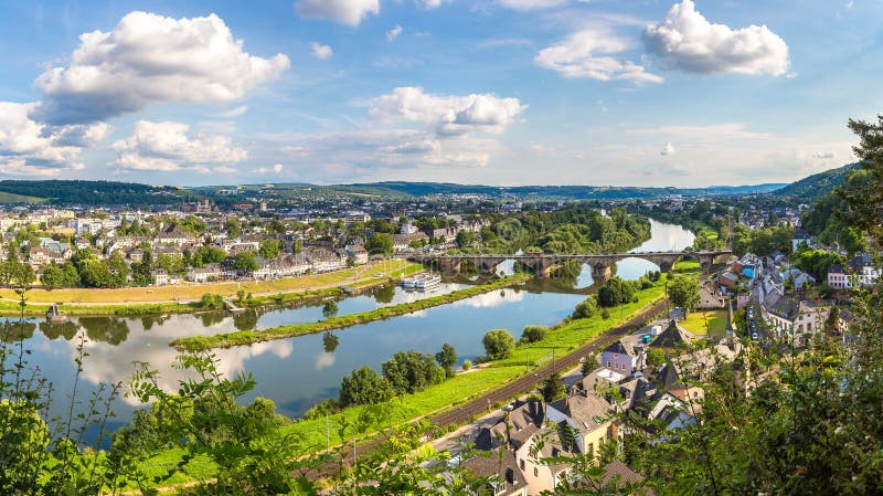 Panoramic view of Trier stock photo. Image of nature - 185801806