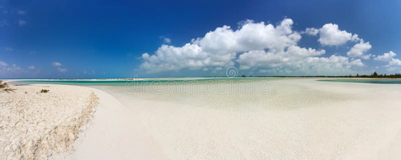 Panoramic View of Tropical Beach Stock Image - Image of island ...