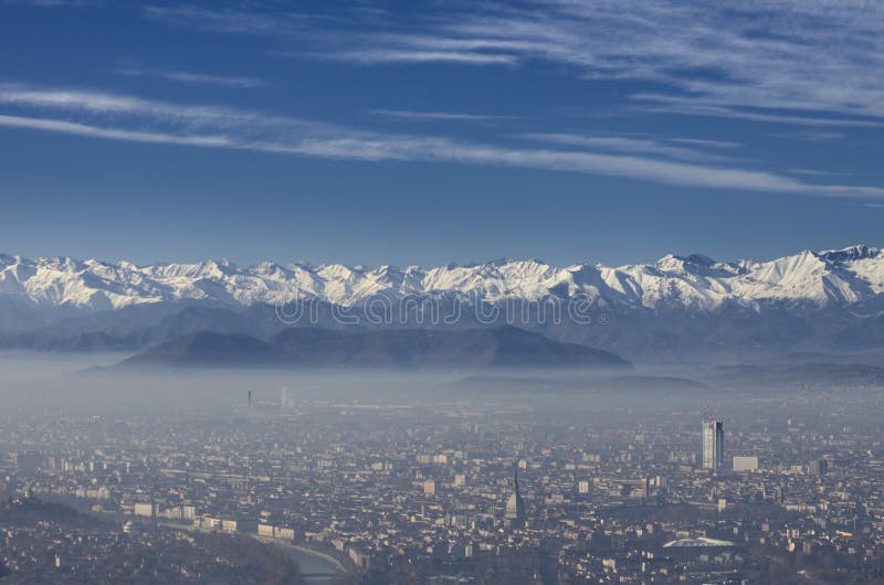 Panoramic View of Turin City Stock Photo - Image of italy, turin: 35947606