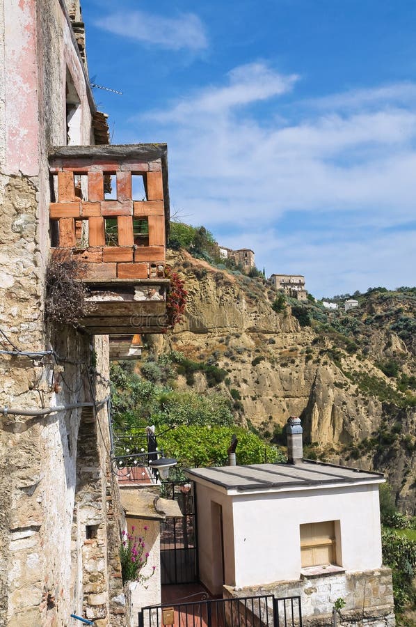 Panoramic View of Tursi. Basilicata. Italy. Stock Photo - Image of ...