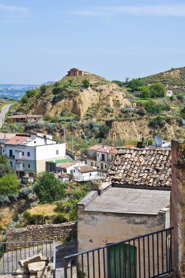 Panoramic View of Tursi. Basilicata. Italy. Stock Photo - Image of ...