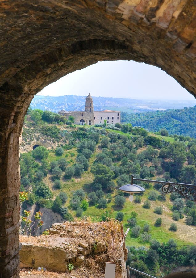 Panoramic View of Tursi. Basilicata. Italy. Stock Image - Image of ...