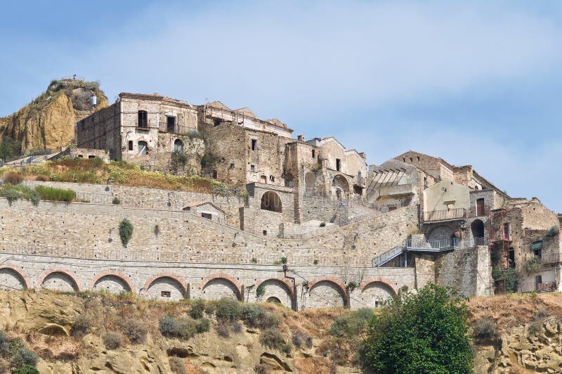 Panoramic View of Tursi. Basilicata. Italy. Stock Image - Image of city ...