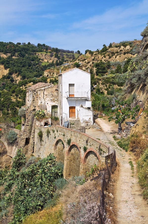 Panoramic View of Tursi. Basilicata. Italy. Stock Image - Image of ...