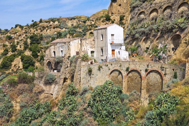 Panoramic View of Tursi. Basilicata. Italy. Stock Image - Image of ...