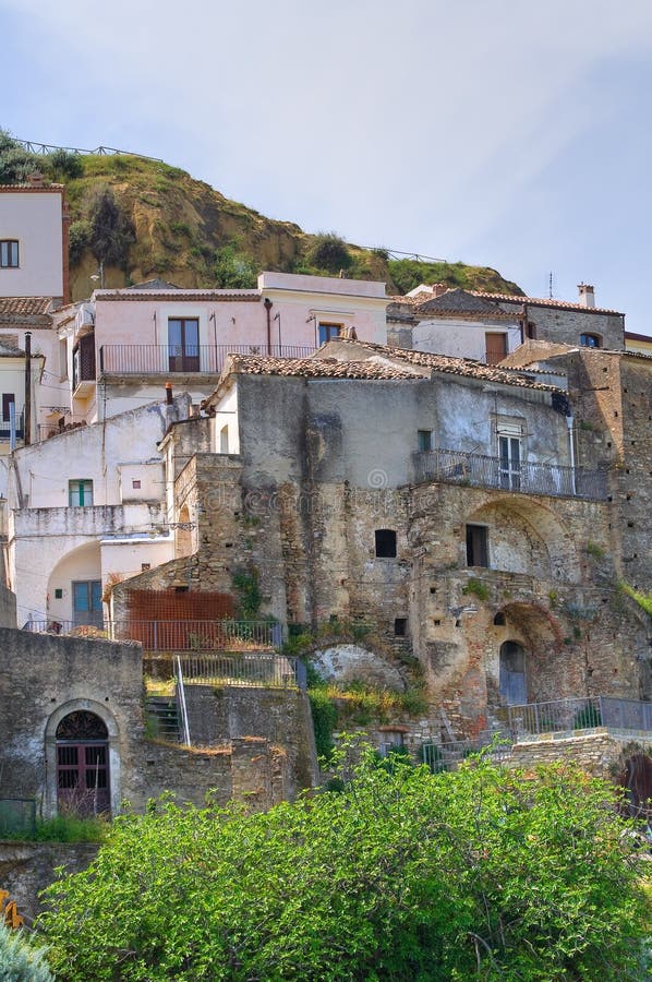 Panoramic View of Tursi. Basilicata. Italy. Stock Photo - Image of ...