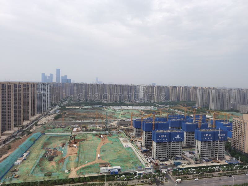 Panoramic View of Urban Buildings in Xi`an High Tech Development Zone ...