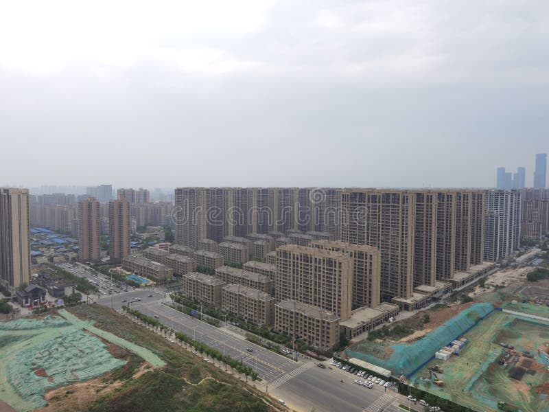 Panoramic View of Urban Buildings in Xi`an High Tech Development Zone ...