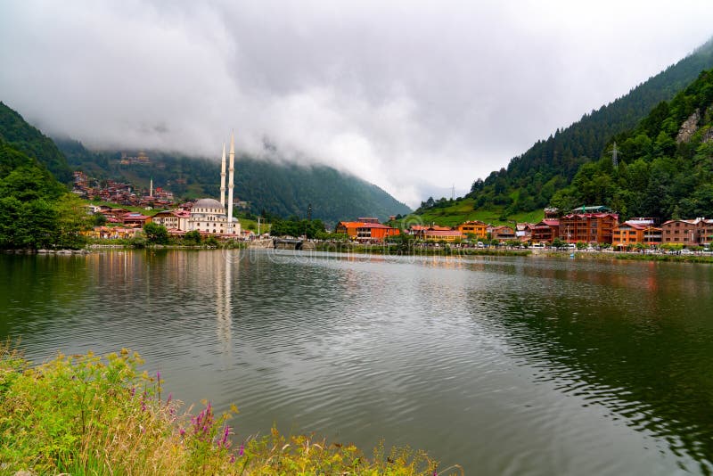 Panoramic View of Uzungol Which is a Tourist Attraction in Trabzon ...