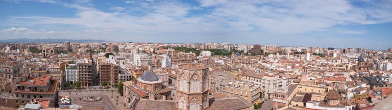 Panoramic view of Valencia stock photo. Image of valencia - 19207312