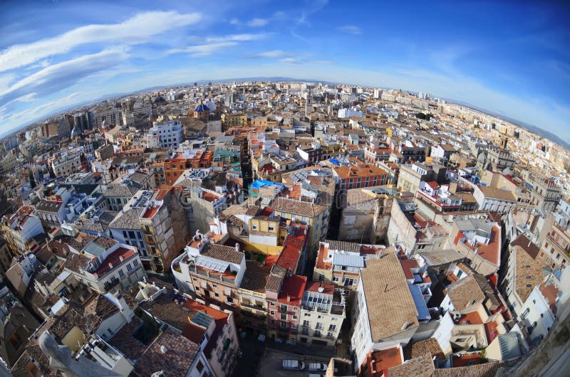 Panoramic View of Valencia, Spain Stock Image - Image of housing ...
