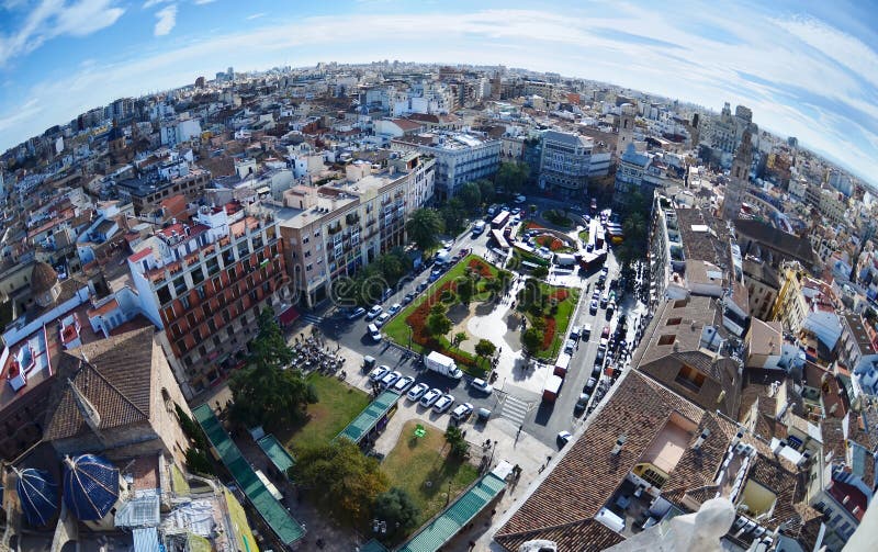 Panoramic View of Valencia, Spain Stock Photo - Image of aerial, city ...