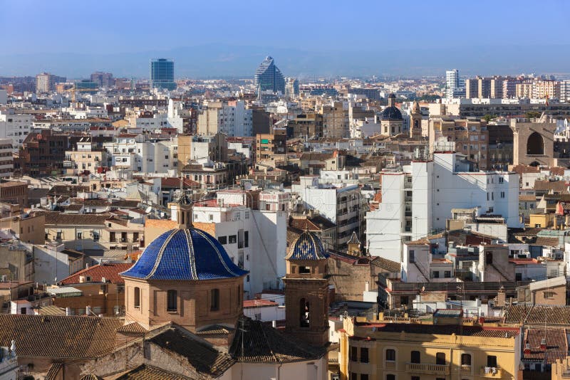 Panoramic View of Valencia, Spain Stock Image - Image of landscape ...