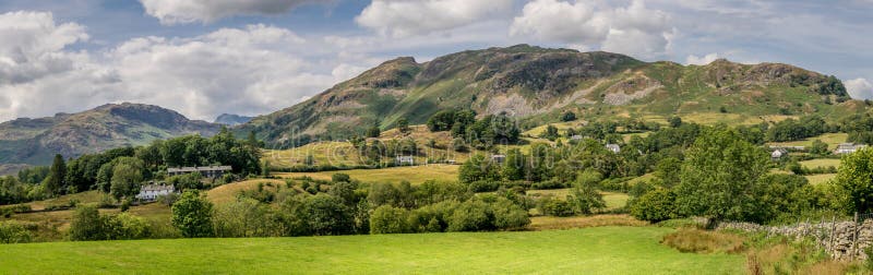 Panoramic View of Landscape in Nature Stock Photo - Image of panorama ...