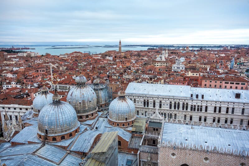 Panoramic View of Venice from the Campanile Di San Marco Stock Image ...