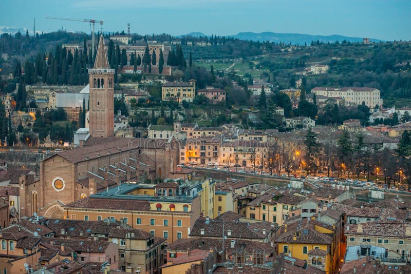 Panoramic View of Verona stock photo. Image of culture - 47294654