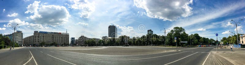 Panoramic View of Victory Square in Bucharest Editorial Stock Photo ...