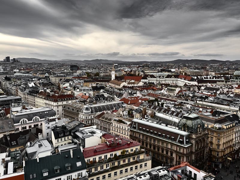 Panoramic view of Vienna stock image. Image of austria - 131103261