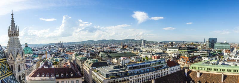 Panoramic view of Vienna stock photo. Image of outdoor - 53524492
