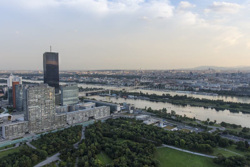 A panoramic view of Vienna editorial stock image. Image of palace ...
