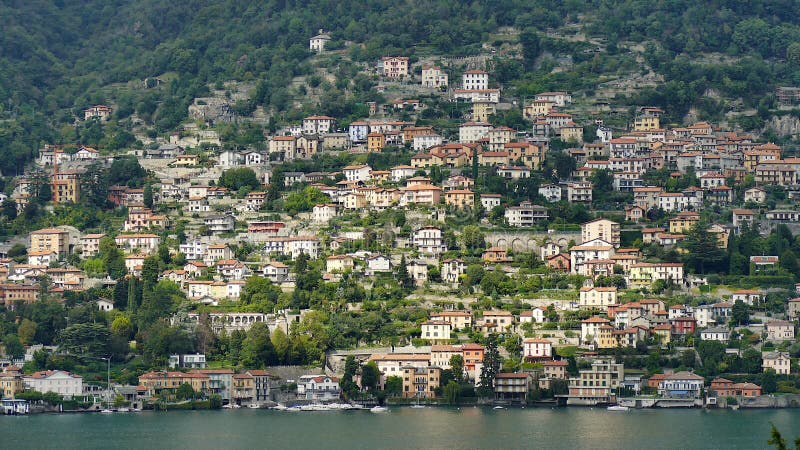 The Village of Moltrasio the Banks of Lake Como in Lombardy Stock Photo ...