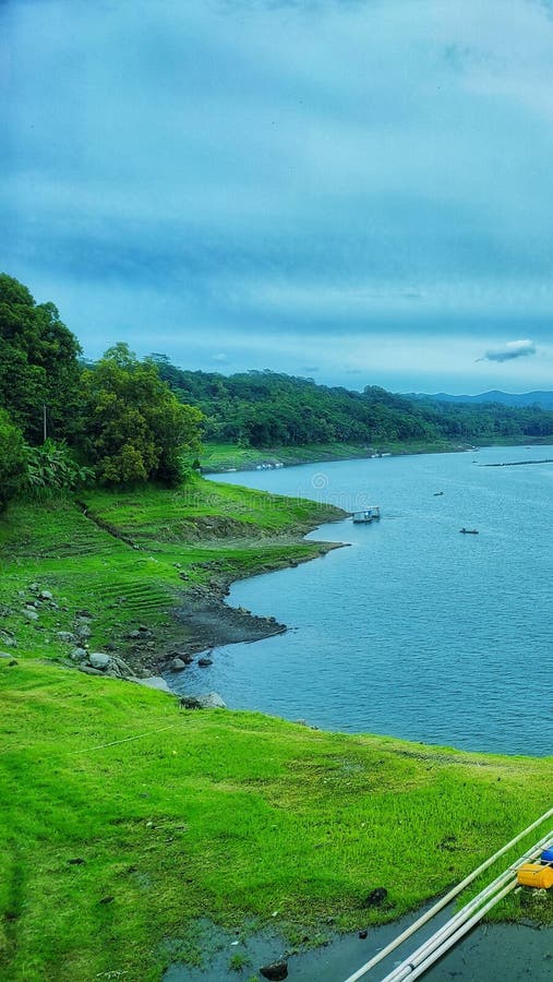Panoramic View of the Wadaslintang Reservoir. One of the Reservoirs in ...