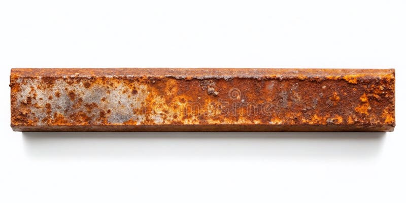 Panoramic View of a Weathered Rusty Steel Beam a Detailed CloseUp Image ...