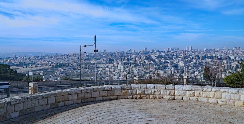 Panoramic View of West Jerusalem Stock Image - Image of mount, israel ...