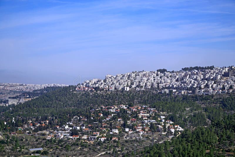 Jerusalem suburbs stock image. Image of israel, apartment - 108766101