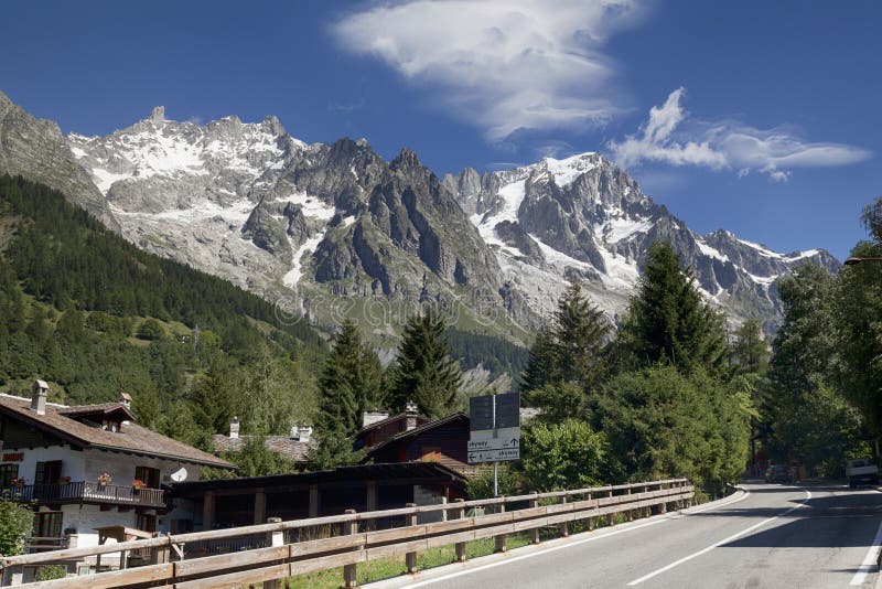 Panoramic View of Western Alps. Stock Photo - Image of monte, glacier ...