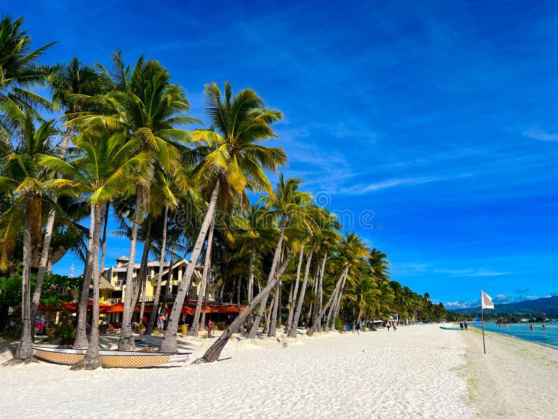 Panoramic View of the White Beach, Boracay Stock Image - Image of coast ...