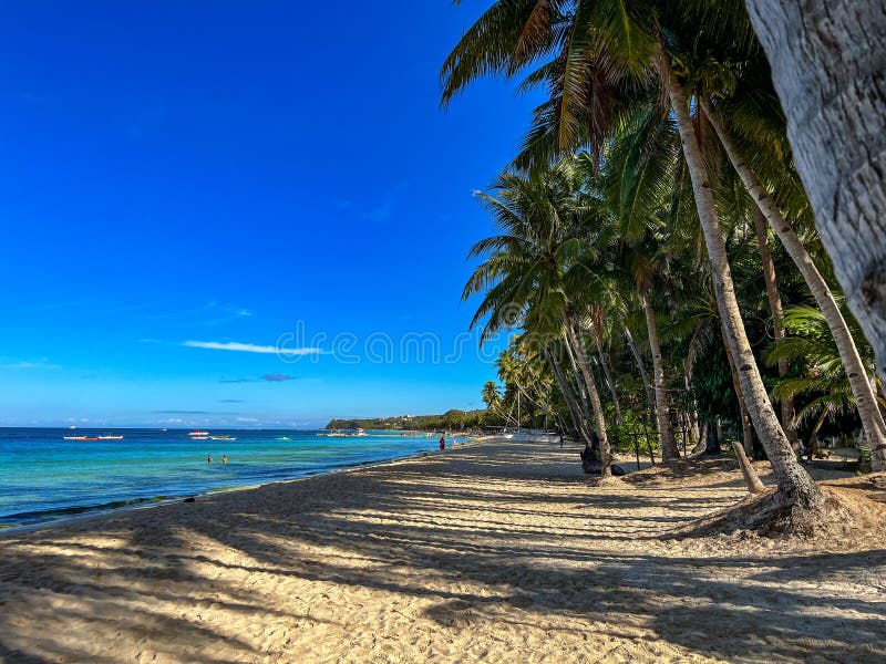 Panoramic View of the White Beach, Boracay Stock Image - Image of ...