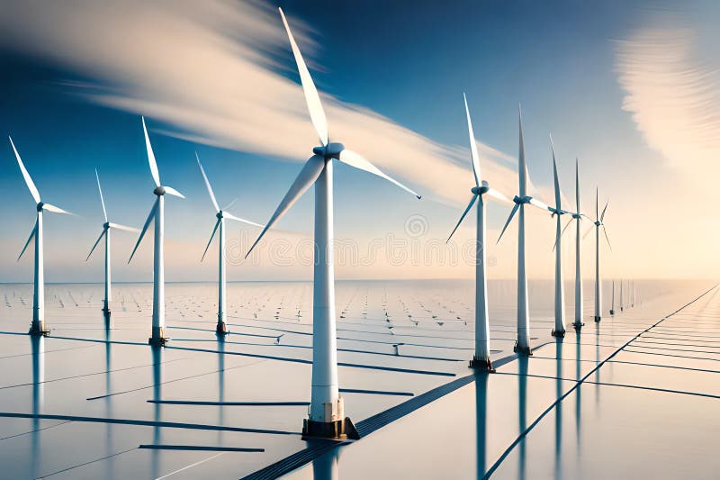 Panoramic View of Wind Farm with High Wind Turbines Stock Image - Image ... Panoramic View of Wind Farm with High Wind Turbines Stock Image - Image ...