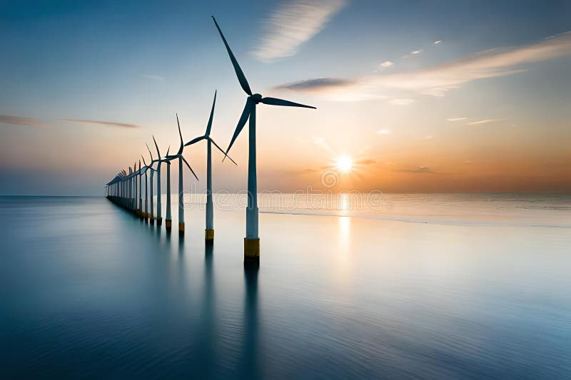 Panoramic View of Wind Farm or Wind Park, with High Wind Turbines for ... Panoramic View of Wind Farm or Wind Park, with High Wind Turbines for ...