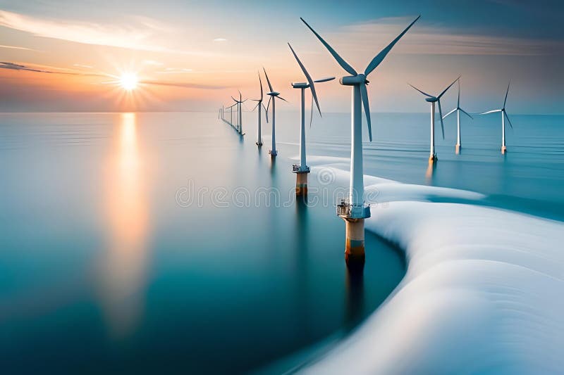Panoramic View of Wind Farm or Wind Park, with High Wind Turbines for ... Panoramic View of Wind Farm or Wind Park, with High Wind Turbines for ...