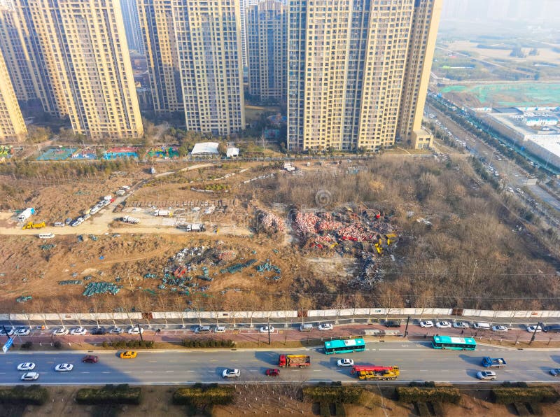 Panoramic View of Xi`an Urban Complex Stock Photo - Image of buildings ...