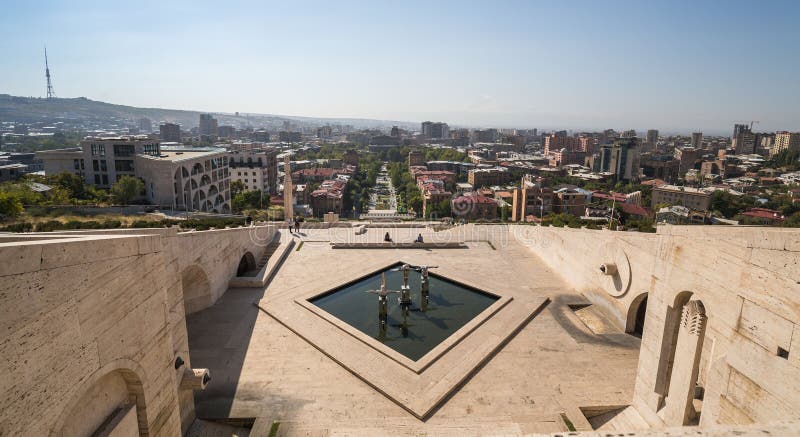 Panoramic View of Yerevan from the Cascade Building Editorial Image ...