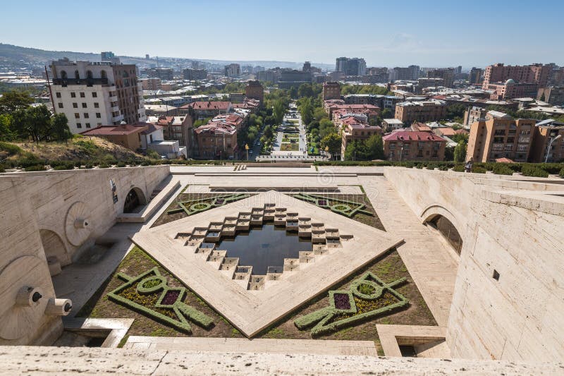 Panoramic View of Yerevan from the Cascade Building Editorial Photo ...