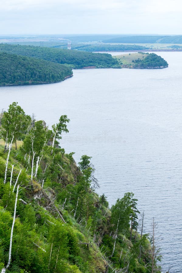 Panoramic View of Zhiguli Mountains Stock Image - Image of europe, hill ...