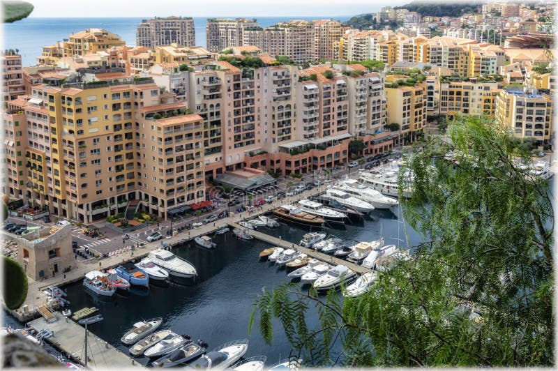 Panoramic views in Monaco stock image. Image of urban - 244615225