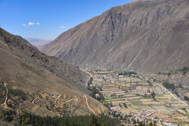Panoramic Views of the Sacred Valley of the Incas. Ollantaytambo, Cusco ...
