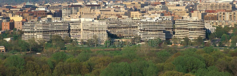 Panoramic of the Watergate in Washington, DC Editorial Photo - Image of ...