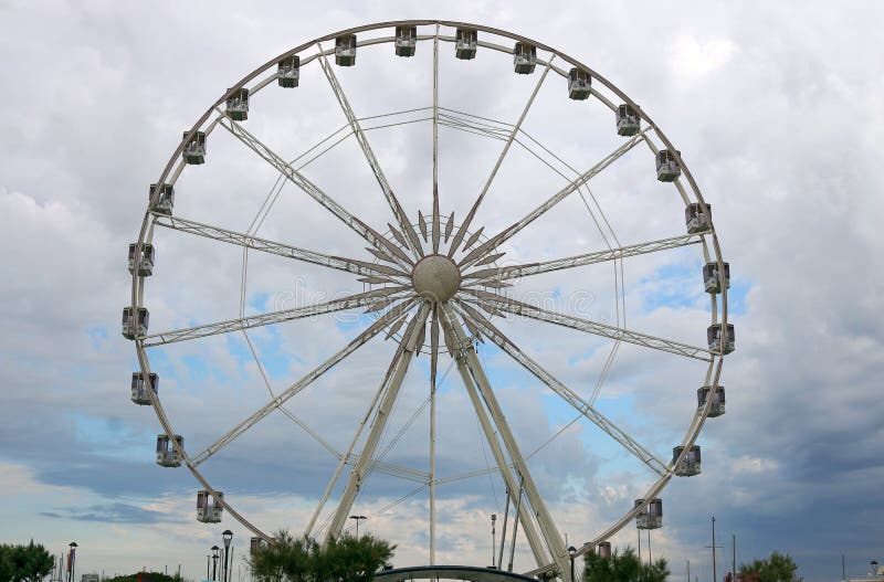 Panoramic wheel Rimini stock photo. Image of rimini, park - 93026396