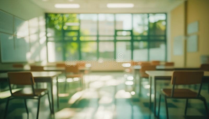 Panoramic Windows and Beautiful Lighting in a Classroom and Study Room ...