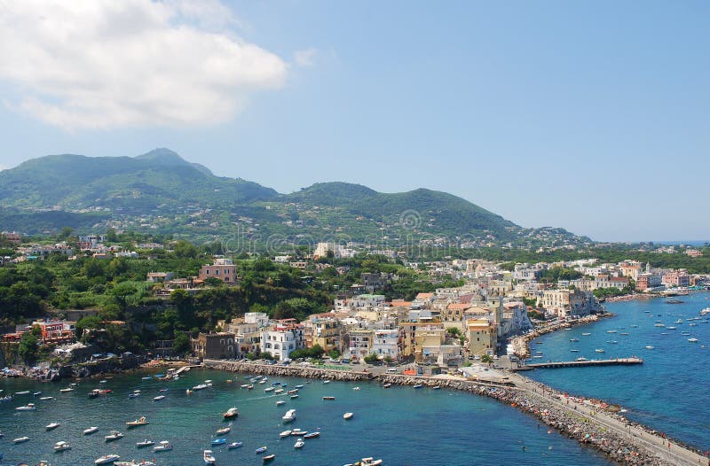 Ischia Insel Campania Neapel Italien Ischia Stadt Stockbild - Bild von ...