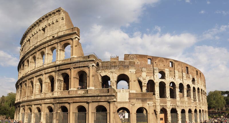 Panoramische Coliseum stock foto. Image of katholicisme - 4302984